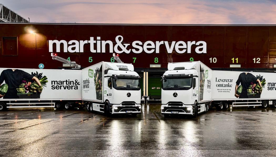Martin & Servera testar långa kyltransporter med el